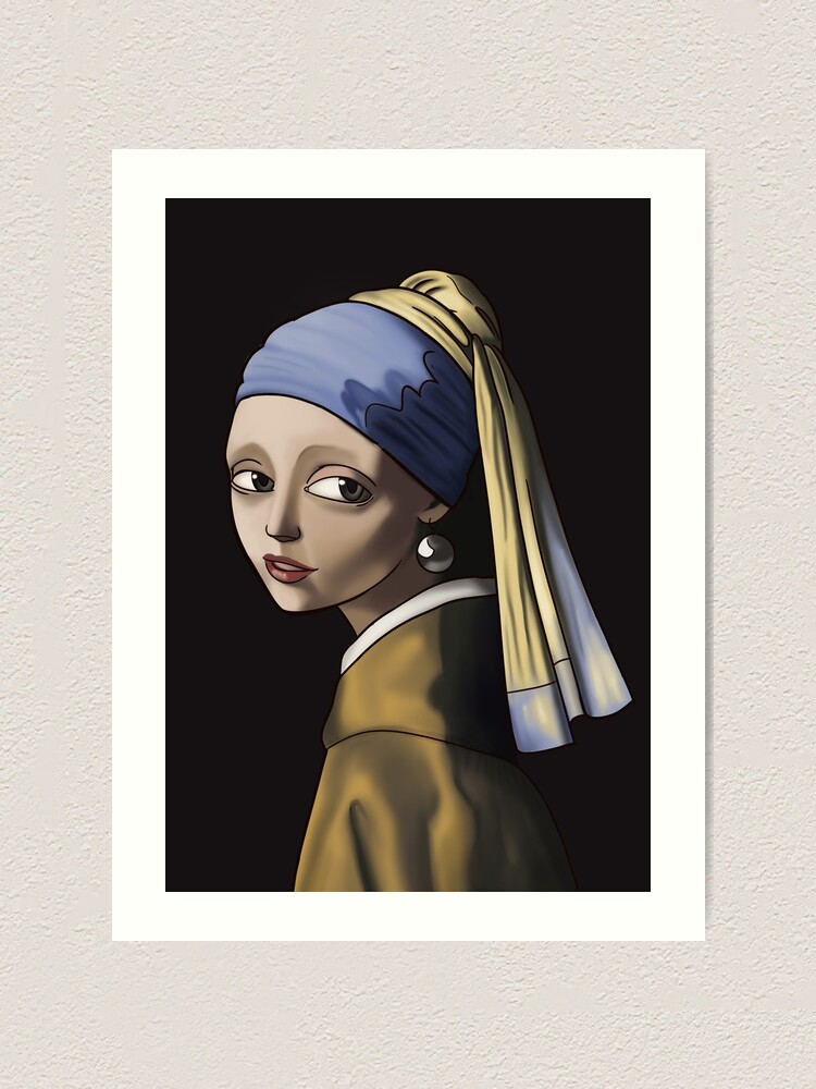 "Girl with a pearl earring poster" Art Print for Sale by Illustrations ...