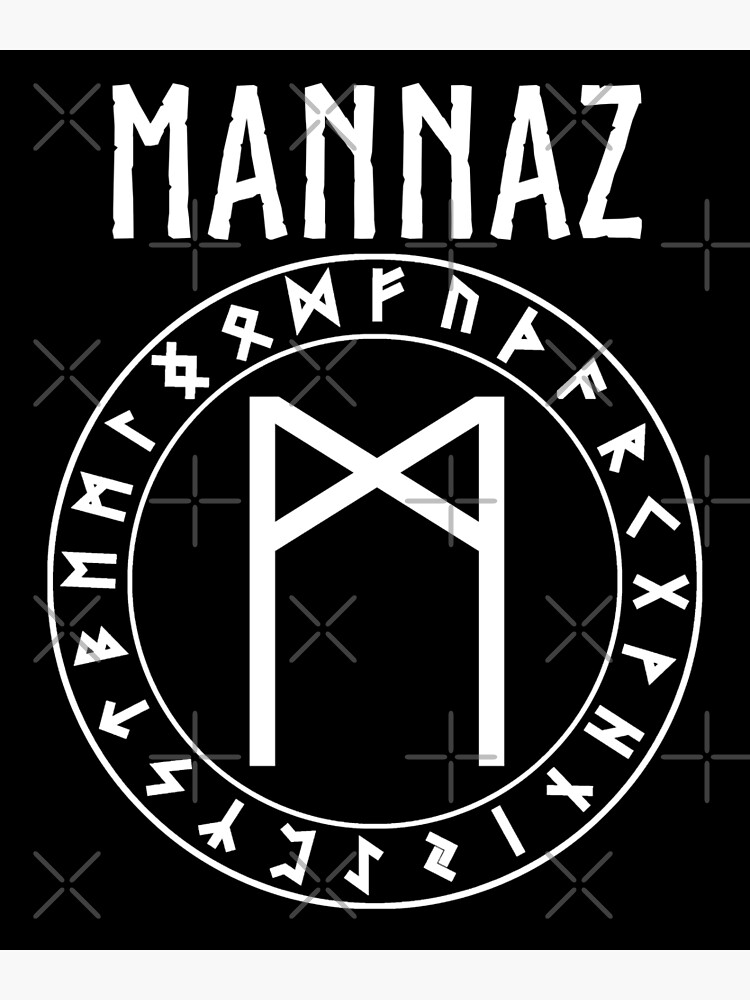 "Mannaz Norse Rune" Poster for Sale by WarlordApparel | Redbubble