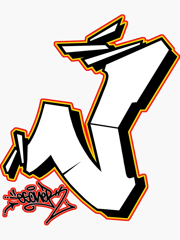 "V BY ESONE URBAN GRAFFITI STREET STYLE " Sticker for Sale by ...