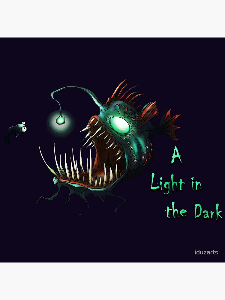 "A Light in the Dark Angler Fish " Poster for Sale by iduzarts | Redbubble