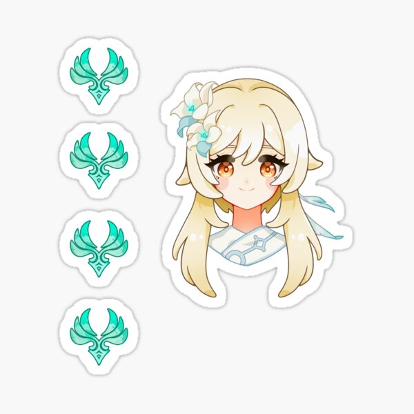 "Lumine Anemo Sticker Set - Genshin Impact" Sticker for Sale by ...