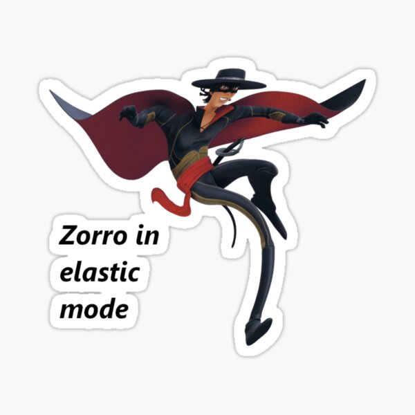 "Zorro ™ elastic" Sticker by Afrisign | Redbubble