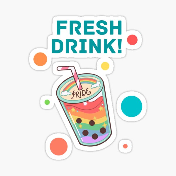 "Fresh Drink-The Rainbow of Soft Drinks" Sticker for Sale by Cata34 ...