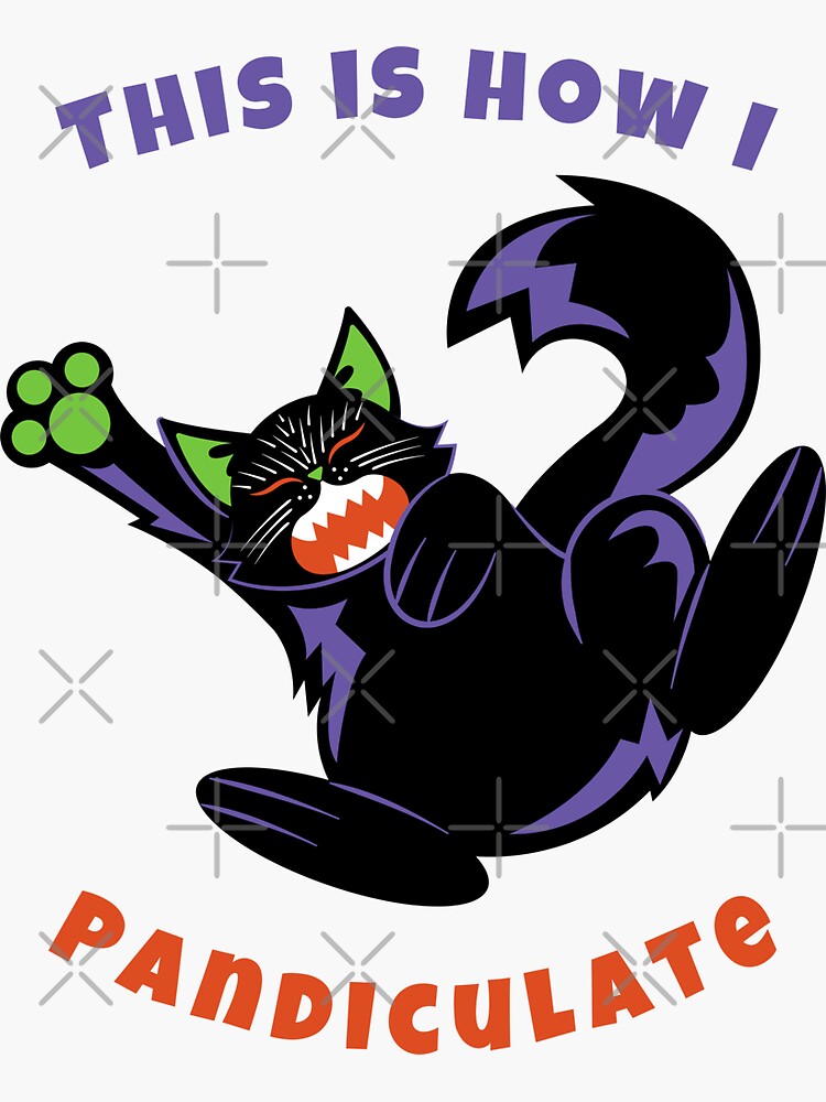 "This is how I pandiculate | Funny Cat" Sticker for Sale by rbhu ...