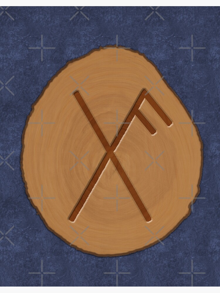 "Good Luck Bind Rune Wooden" Poster for Sale by LozMac | Redbubble