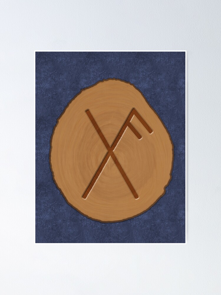"Good Luck Bind Rune Wooden" Poster for Sale by LozMac | Redbubble