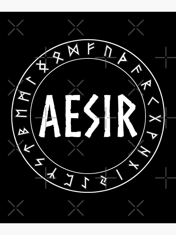"Aesir Norse Gods Viking Runes" Poster for Sale by WarlordApparel ...