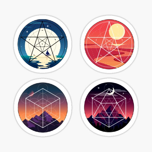 "Moody Landscapes Sacred Geometry Sticker Pack" Sticker for Sale by ...