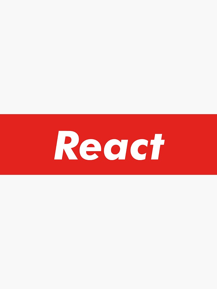 "react sticker (red)" Sticker for Sale by The-Lazy-Dev | Redbubble