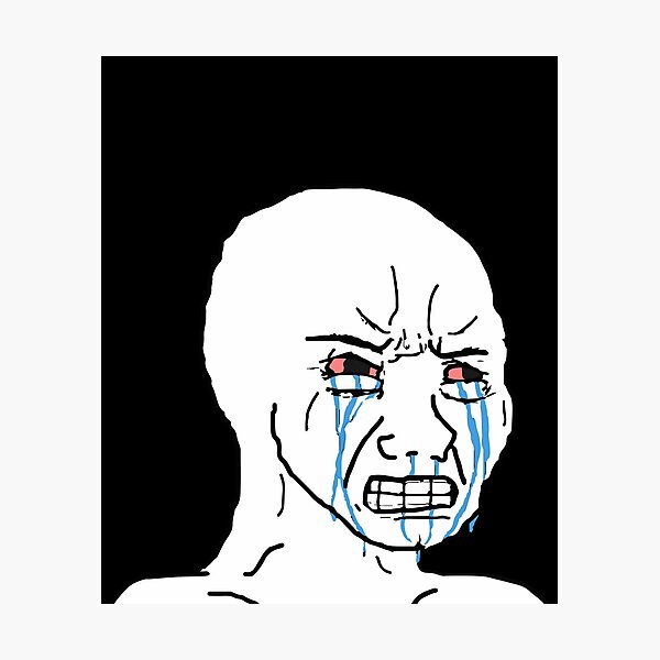 Lámina fotográfica «Cara de meme llorando» de Doacts | Redbubble