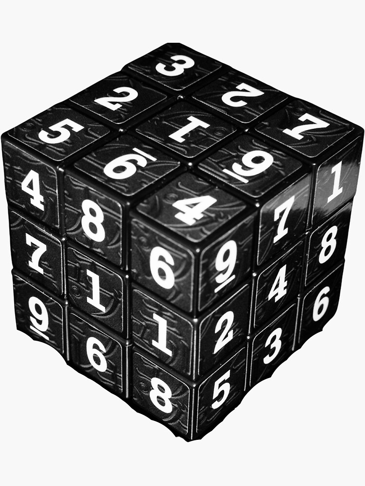 "Numberblocks cube block game square puzzle black " Sticker for Sale by ...