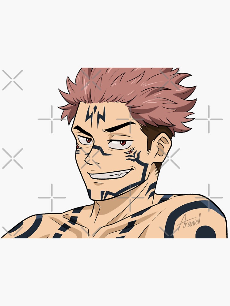 "Sukuna smile" Sticker for Sale by Araniell | Redbubble