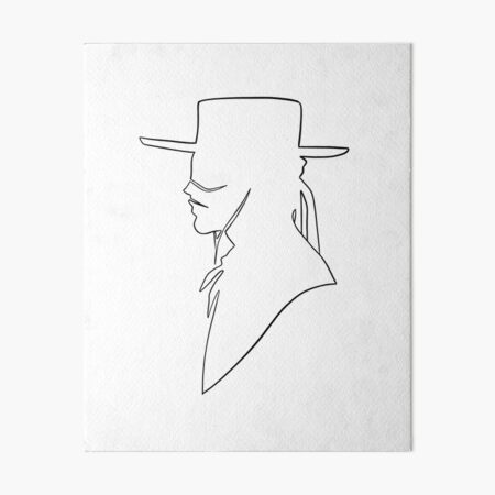 "Zorro line art design " Art Board Print by PrintsEntmt | Redbubble