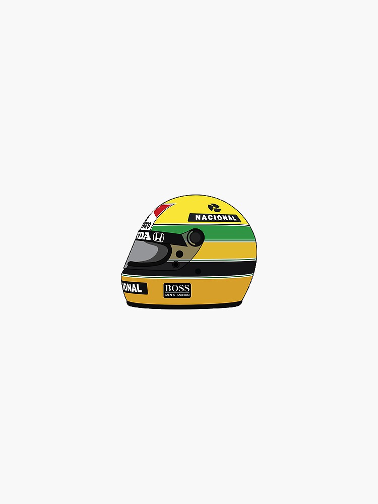 "Ayrton Senna Helmet" Sticker by Sacrebleu7 | Redbubble