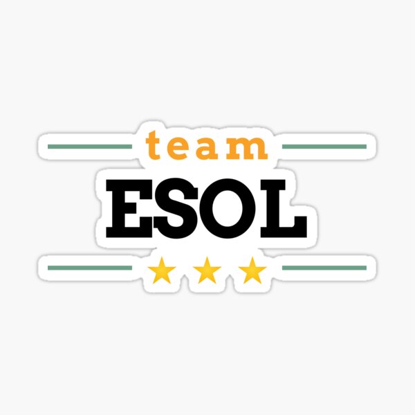 "ESOL Team sticker, ESL teacher , English teacher sticker" Sticker for ...