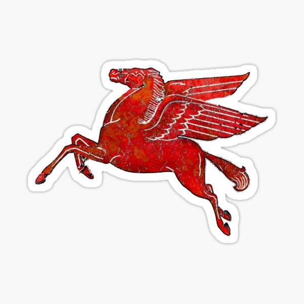"Pegasus Flying Red Horse" Sticker for Sale by Memoryvault | Redbubble