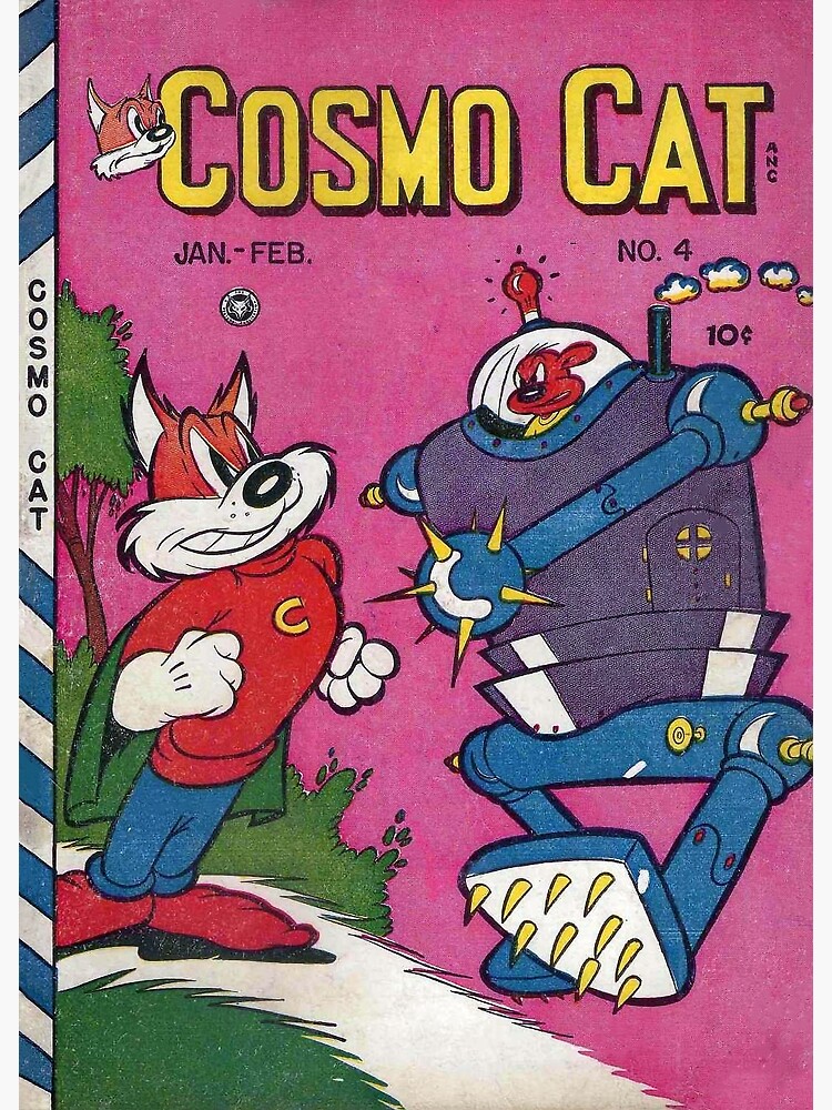 "Cosmo Cat - Vintage Animal Super Hero Comic Cover" Poster for Sale by ...