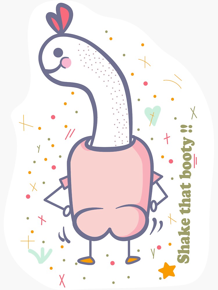 ""Shake that booty !! " cute doodle" Sticker for Sale by Evan-geline ...