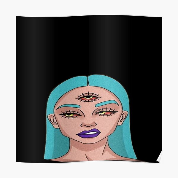"three-eyed woman" Poster by kobacaravaggio | Redbubble