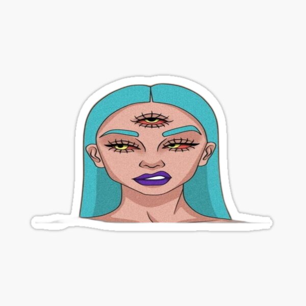 "three-eyed woman" Sticker for Sale by kobacaravaggio | Redbubble