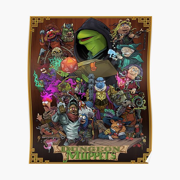 "Dungeon Muppets (with Border)" Poster for Sale by JohnLattaArt | Redbubble