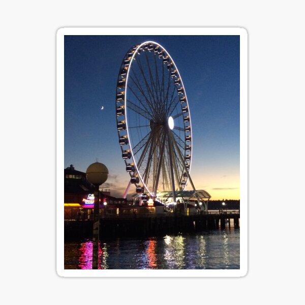 "Seattle ferris wheel " Sticker for Sale by cecephotos | Redbubble