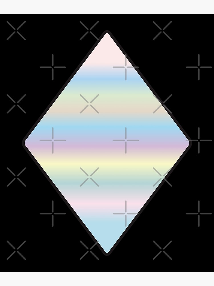 "Diamond Shape With Holographic Gradient Color" Poster for Sale by ...
