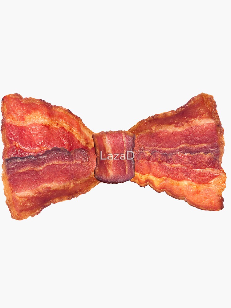 "Bacon Bow Tie" Sticker by LazaD | Redbubble