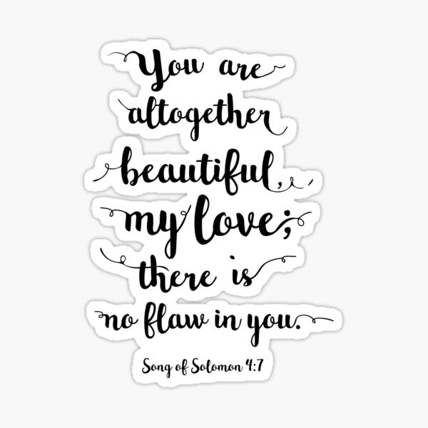 "Song of Solomon" Sticker for Sale by ReVivingHoPe | Redbubble
