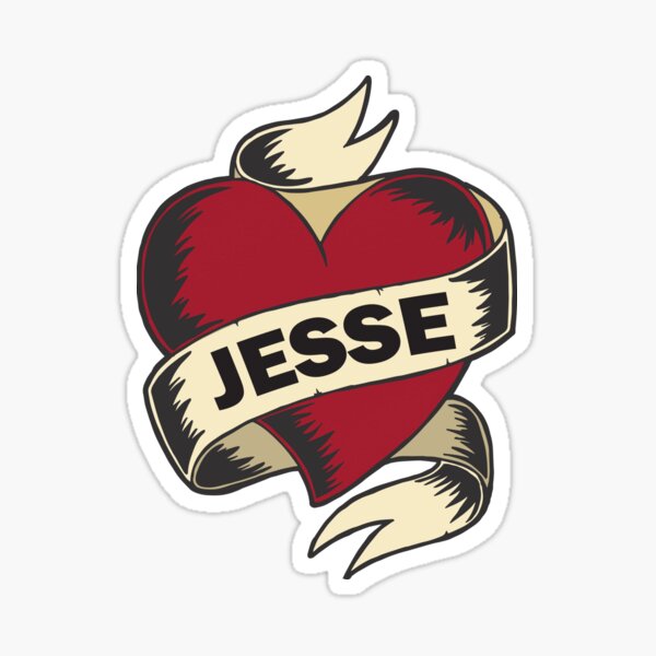 "Jesse name - Gift for Jesse name as heart Love" Sticker for Sale by ...