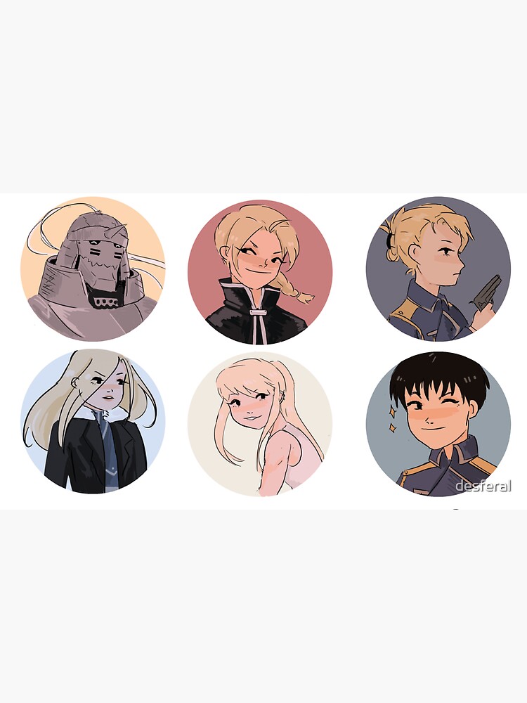 "Fullmetal Alchemist sticker set" Sticker for Sale by desferal | Redbubble