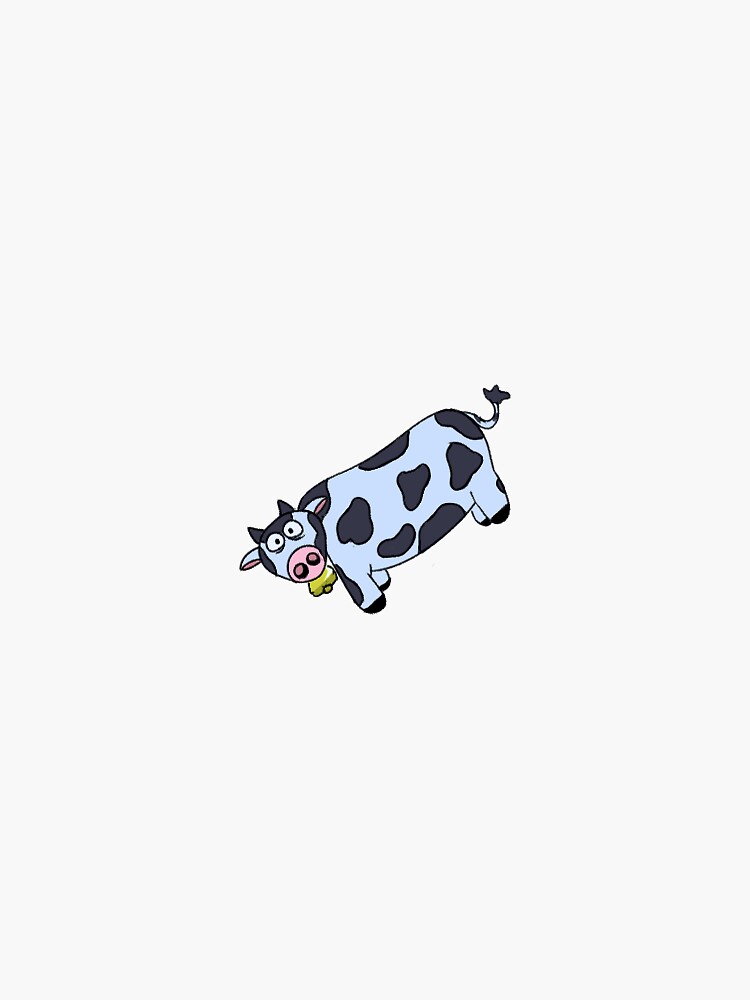 "Cute Cow scared" Sticker for Sale by VicMissi | Redbubble