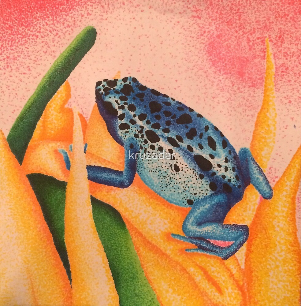 "Stipple Frog" by kruzadar | Redbubble