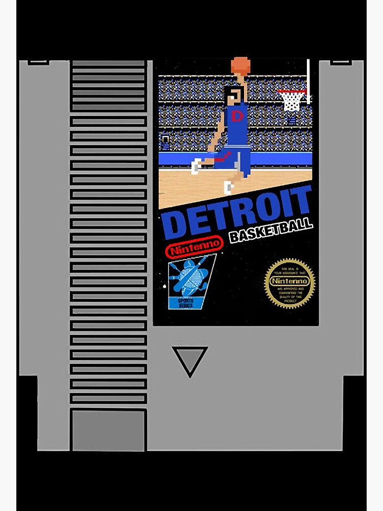 "Detroit Basketball 8 bit pixel art cartridge design " Poster for Sale ...