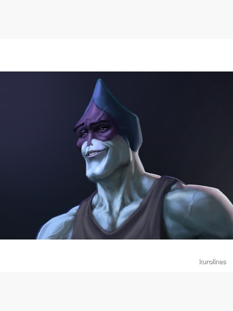 "Lancer Deltarune Undertale Alpha Chad Meme Art Print " Pin for Sale by ...