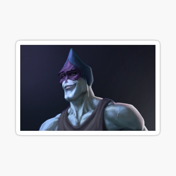 Pegatina «Lámina artística Lancer Deltarune Undertale Alpha Chad Meme ...