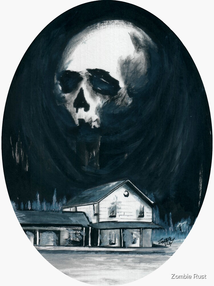 "Begone Evil Spirit" Sticker by RUST2 | Redbubble