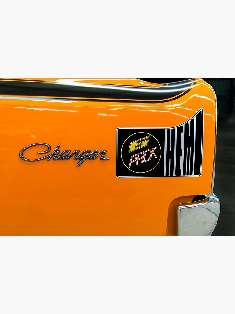 "Chrysler Valiant Charger RT 6 pack Emblem" Framed Art Print by ...