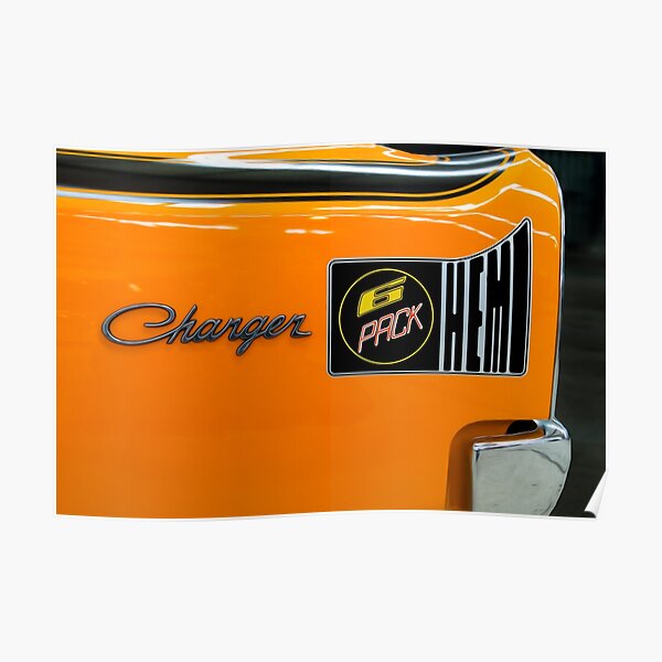 "Chrysler Valiant Charger RT 6 pack Emblem" Poster by Coolscapes ...