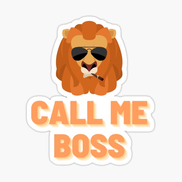 "Call me boss" Sticker for Sale by juizgoku | Redbubble