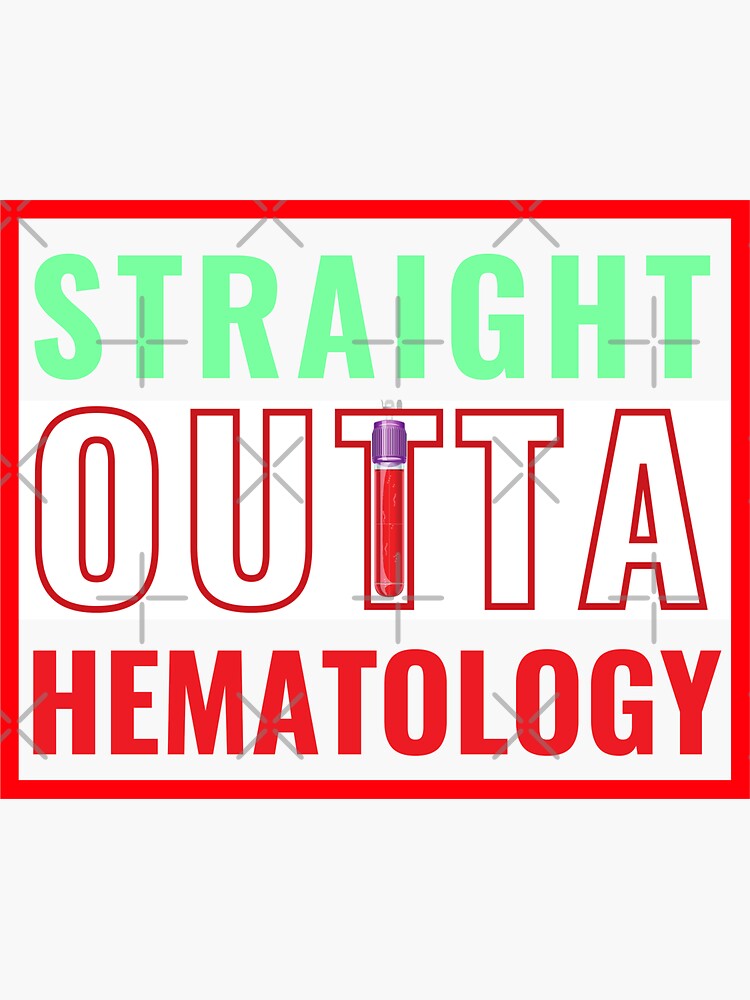 "HEMATOLOGY" Sticker for Sale by Funwordland | Redbubble