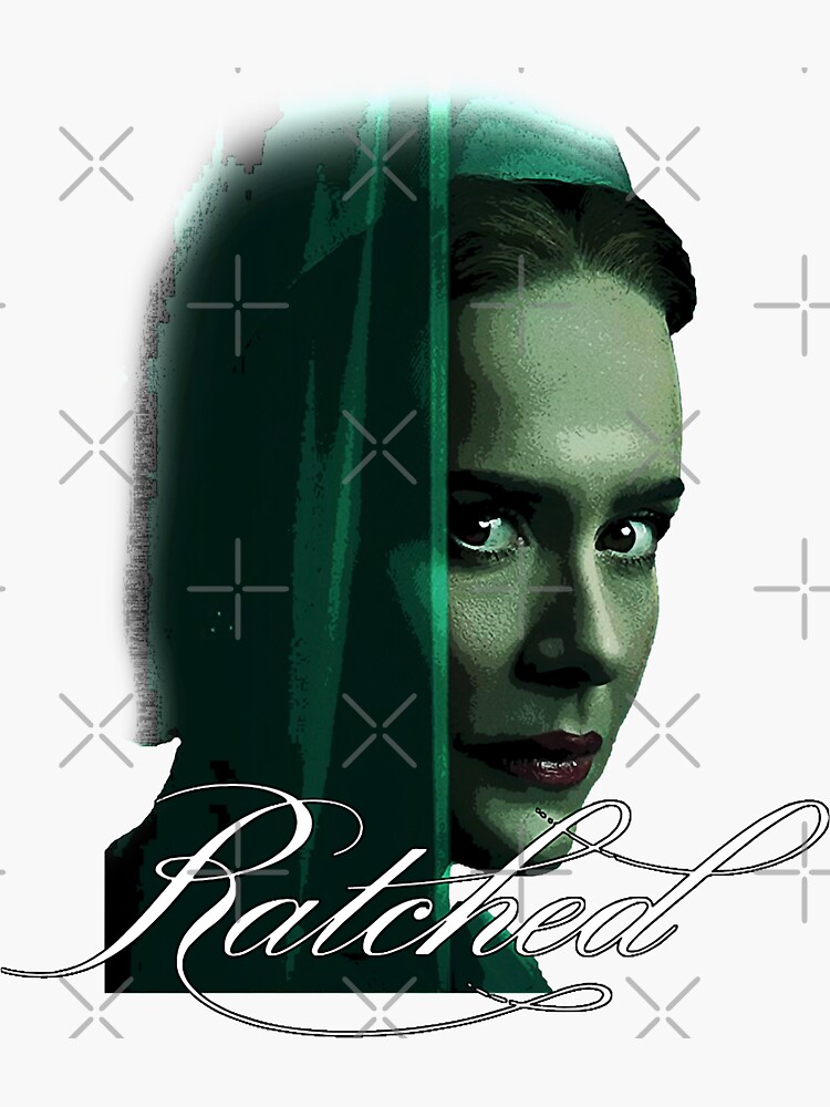 "face Ratched" Sticker by GeorgeRobey | Redbubble