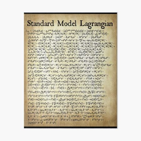 "Standard Model Lagrangian Math Physics Design Parchmet Background" Art ...