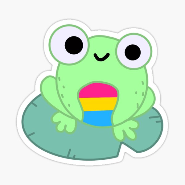 Frog On Lilypad Pansexual Pride Flag Sticker For Sale By Goetzrae