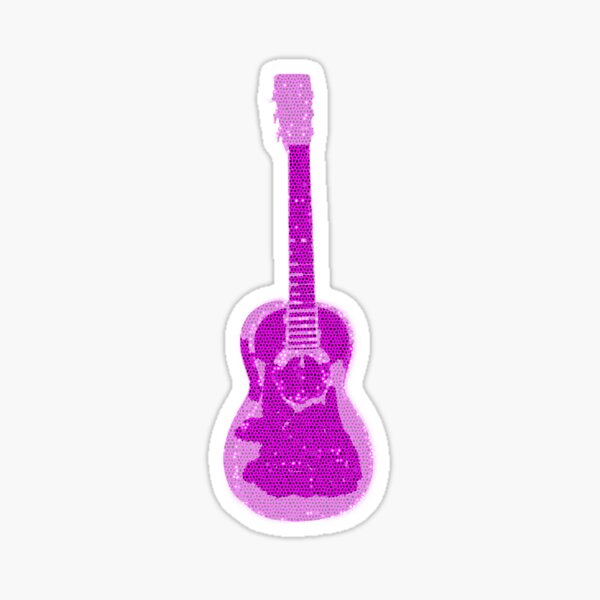 "Pink Sparkle Guitar" Sticker for Sale by SurrealApparel | Redbubble