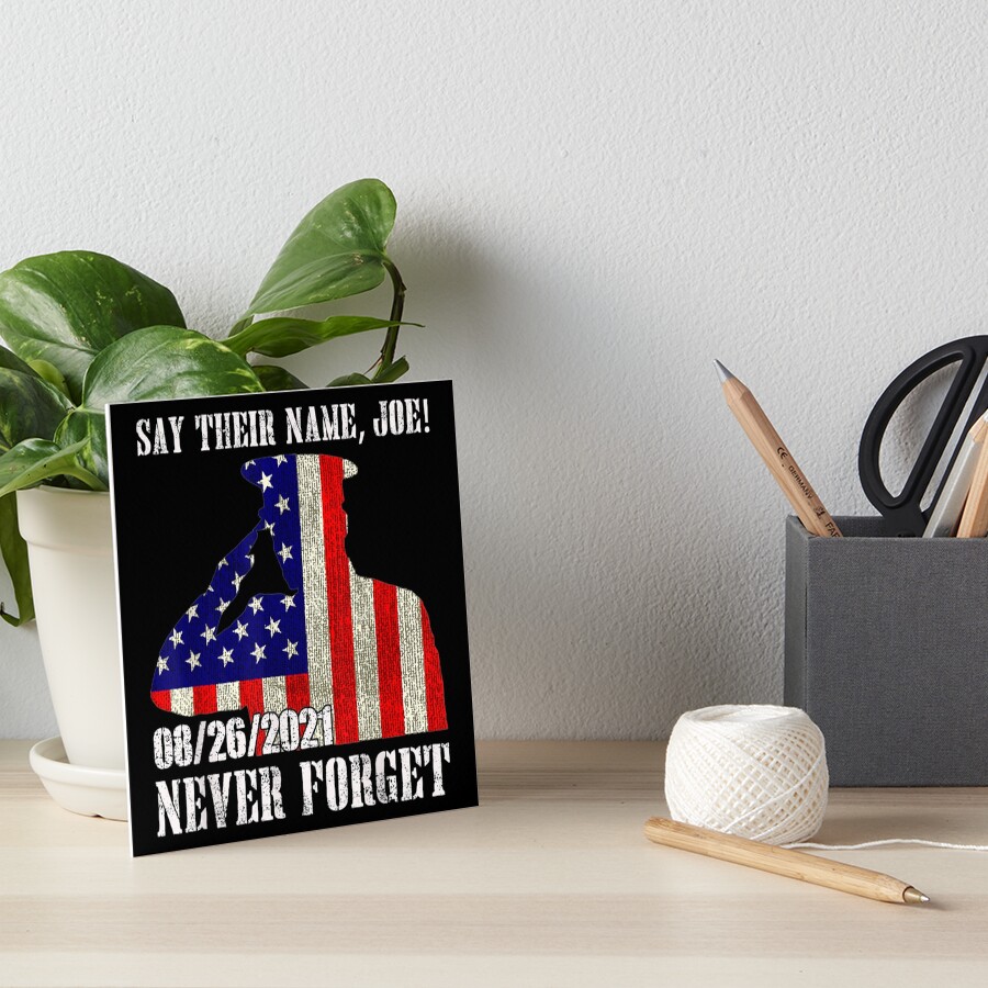 "Say Their Names Joe Names Of Fallen Soldiers Thirn Heroes" Art Board ...