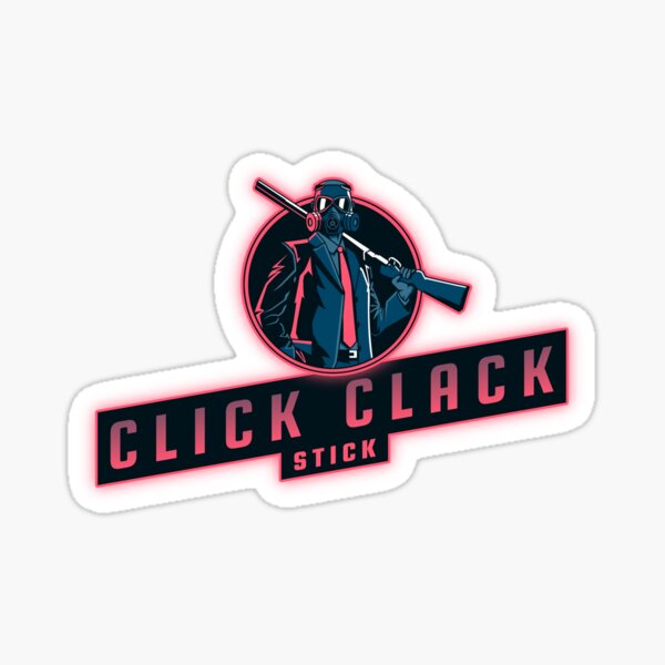 "Click Clack" Sticker for Sale by Krypto-Gospel | Redbubble