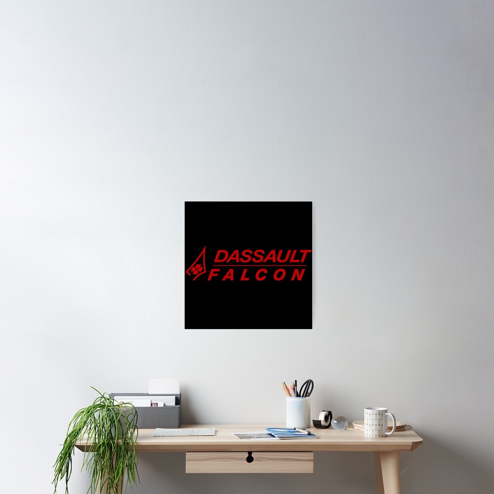 "Dassault Falcon Logo Red" Poster for Sale by Anjgmantep | Redbubble