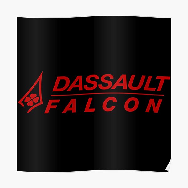 "Dassault Falcon Logo Red" Poster for Sale by Anjgmantep | Redbubble