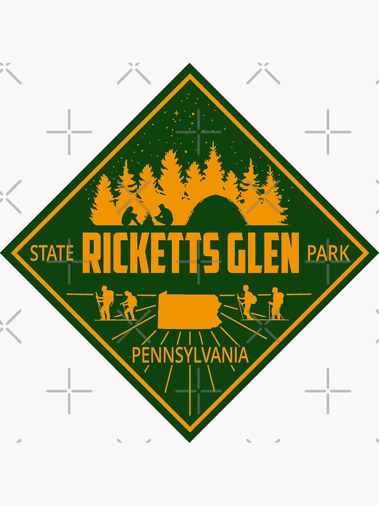 "Ricketts Glen State Park Diamond Logo" Sticker for Sale by VanyaKar ...